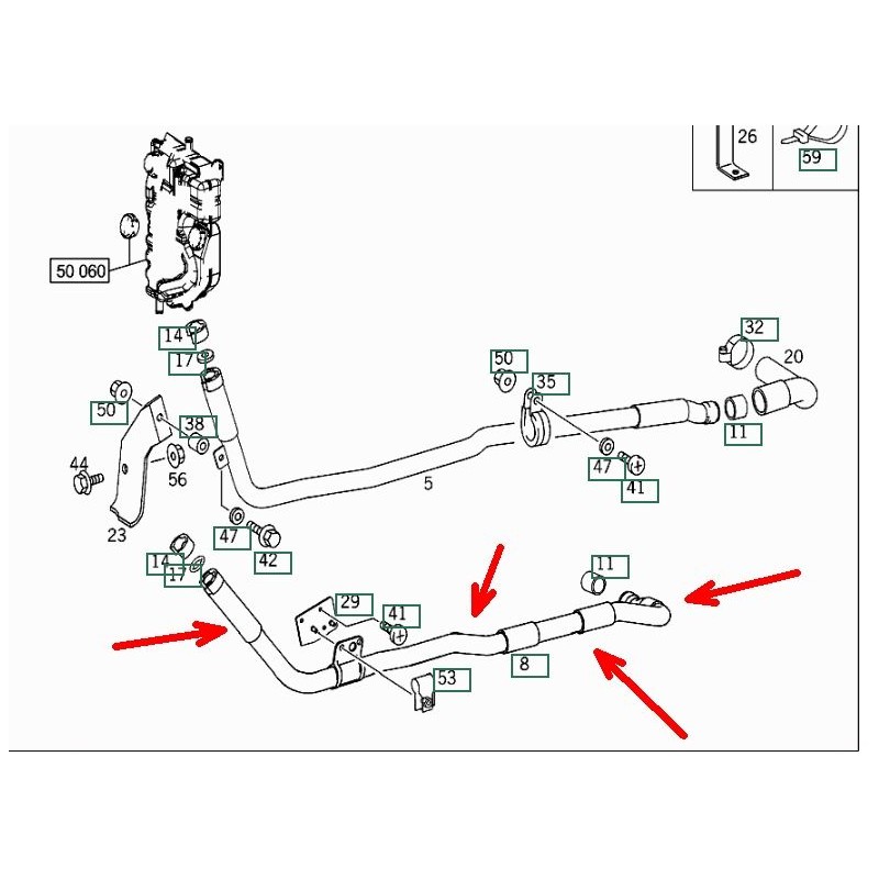 Маслозаливная трубка Mercedes Atego 9705201506. Оригинал - Запчасти ...